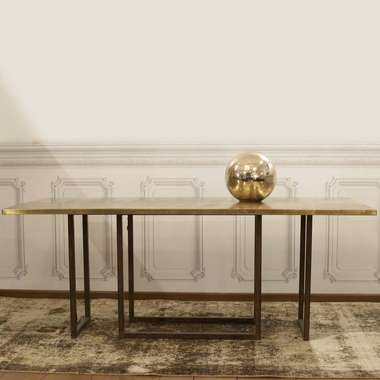 Infinito Slim Brass Table For Sale at 1stDibs