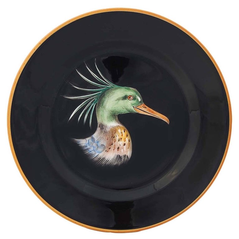 Set of Six Wild Ducks Ceramic Dinner Plates For Sale at 1stDibs