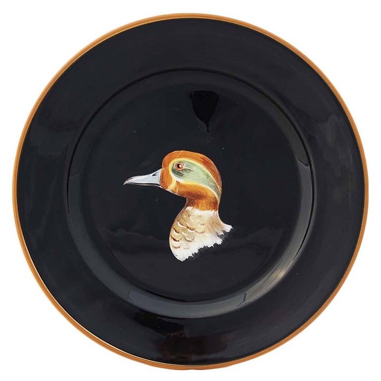 Set of Six Wild Ducks Ceramic Dinner Plates For Sale at 1stDibs