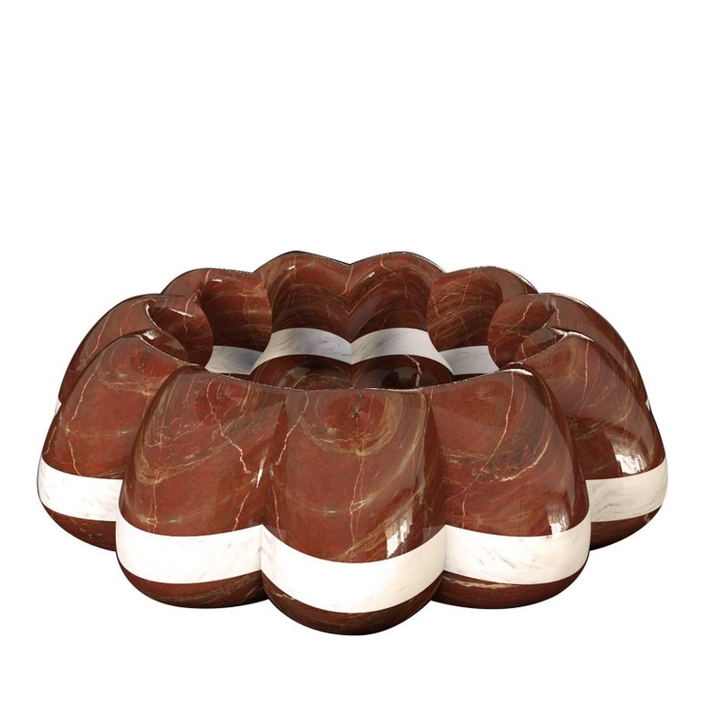 Vertigo Red and White Marble Bowl For Sale at 1stDibs