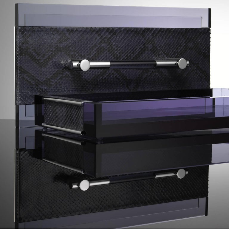 Pitone Indigo Box For Sale at 1stDibs