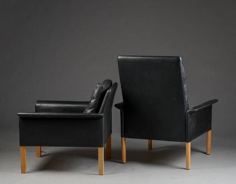 Hans Olsen Scandinavian Mid-Century Lounge Chairs and Ottoman For Sale ...