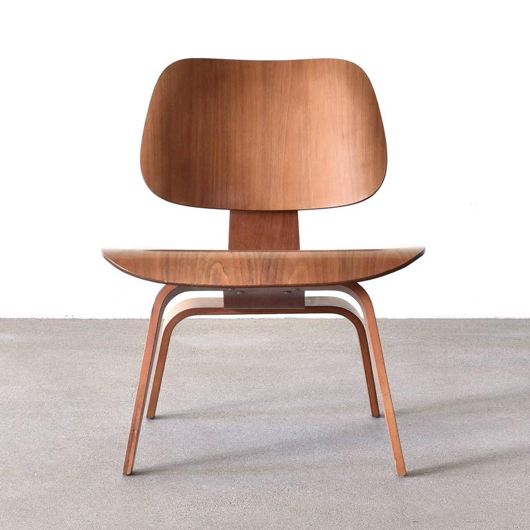 Eames LCW Walnut Lounge Chair for Herman Miller at 1stDibs