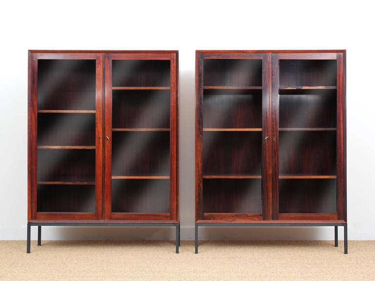 Mid-Century Modern Danish Vitrine Bookcase in Rosewood at 1stDibs | mid ...
