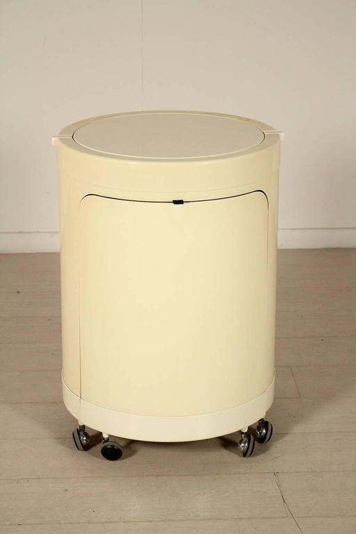 Plastic Dressing Table with Mirror Manufactured in Italy, 1970s at 1stDibs