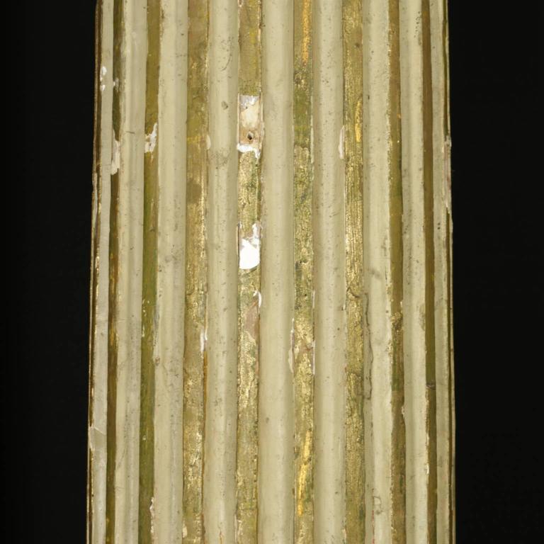 Important Lacquered and Gilded Grooved Columns, Late 17th Century at ...