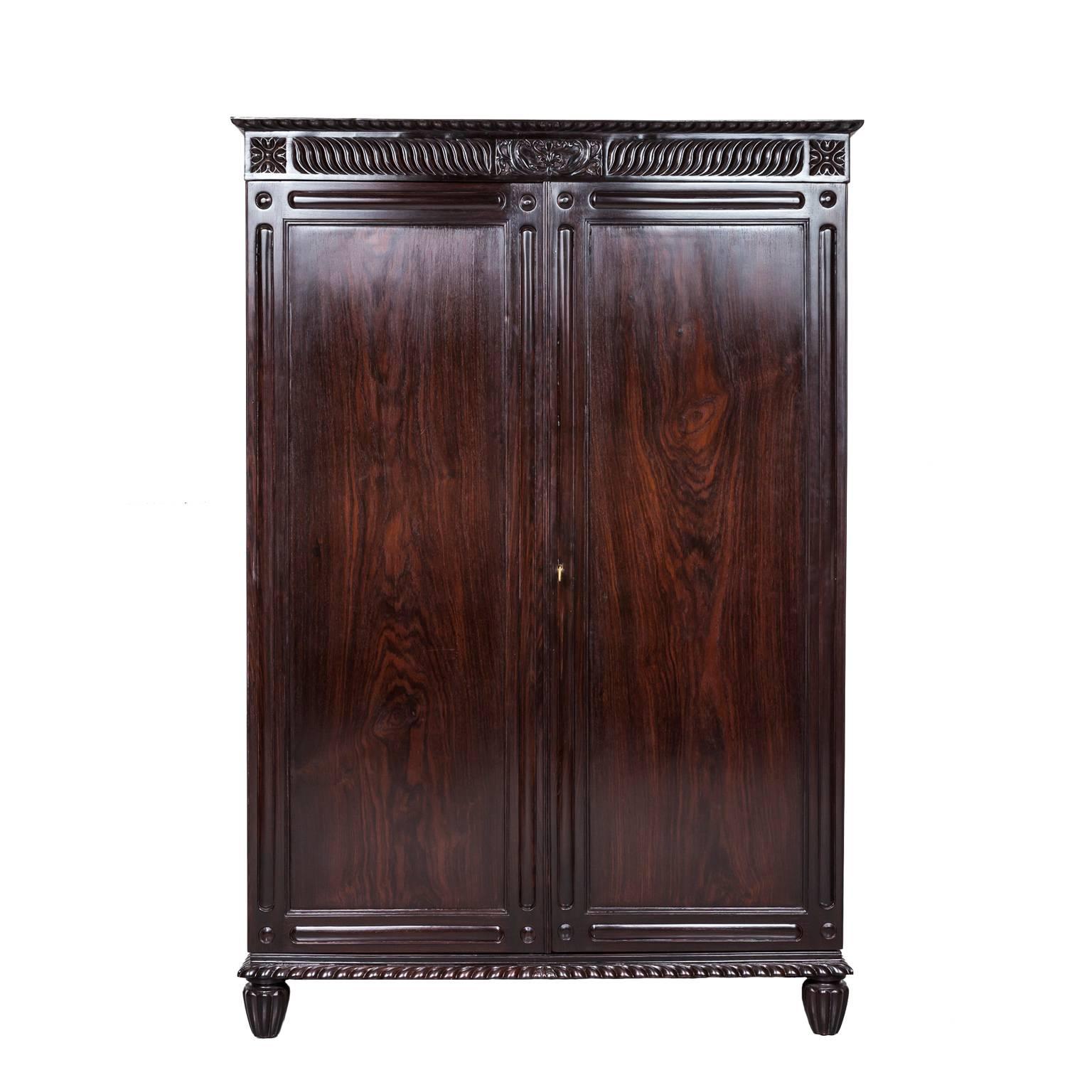 Anglo-Indian or British Colonial Rosewood Cupboard For Sale at 1stDibs