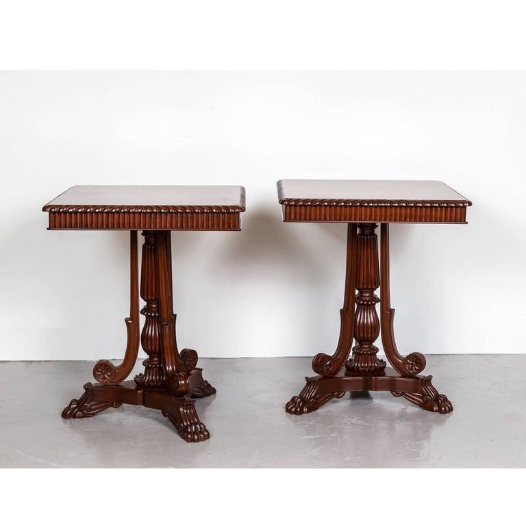 Pair of Anglo-Indian or British Colonial Mahogany Side Tables For Sale ...