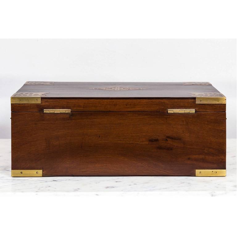 Anglo-Indian or British Colonial Teakwood Writing Box at 1stDibs