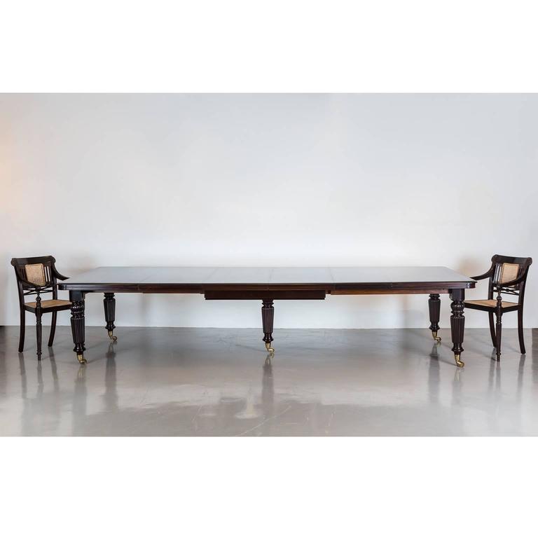 Antique Anglo-Indian Rosewood Extending Dining Table For Sale at 1stDibs