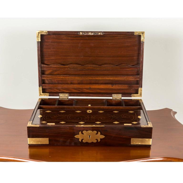 Antique Anglo-Indian Rosewood Writing Box at 1stDibs