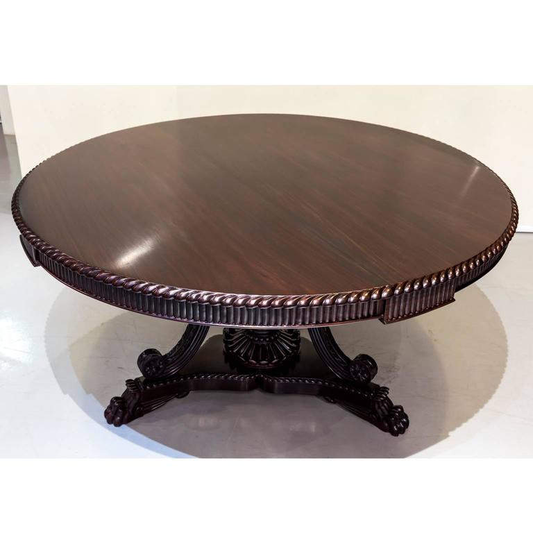 Antique Anglo-Indian or British Colonial Rosewood Round Dining Table ...