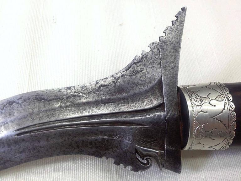 19th Century Steel and Sterling Silver Malaysian Dagger For Sale at ...