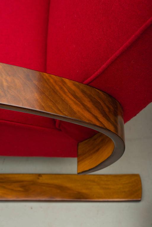 Cantilever Chair by Miroslav Navratil with Exclusive 100% Merino wool ...