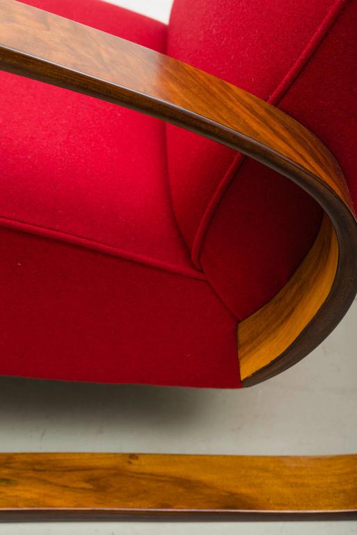 Cantilever Chair by Miroslav Navratil with Exclusive 100% Merino wool ...