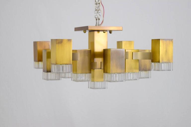 Gaetano Sciolari Cubic Flush Mount Light Fixture at 1stDibs