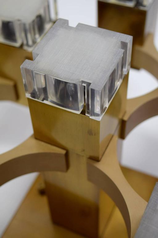 Gaetano Sciolari Cubic Flush Mount Light Fixture at 1stDibs