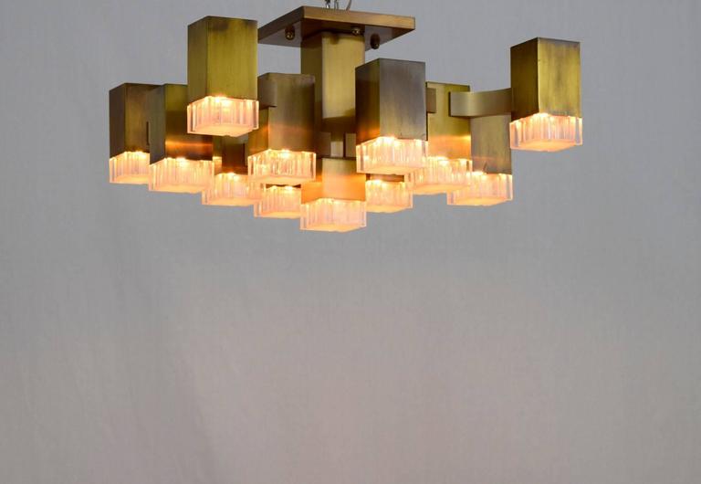Gaetano Sciolari Cubic Flush Mount Light Fixture at 1stDibs