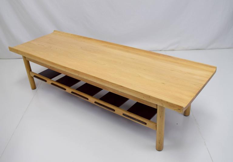 Lawrence Peabody Bleached Walnut Coffee Table Bench for Richardson ...