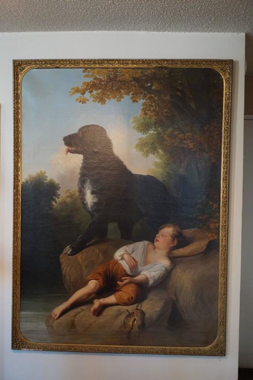 John Gadsby Chapman, Boy with Dog, 1847, Oil on Canvas, Signed For Sale ...