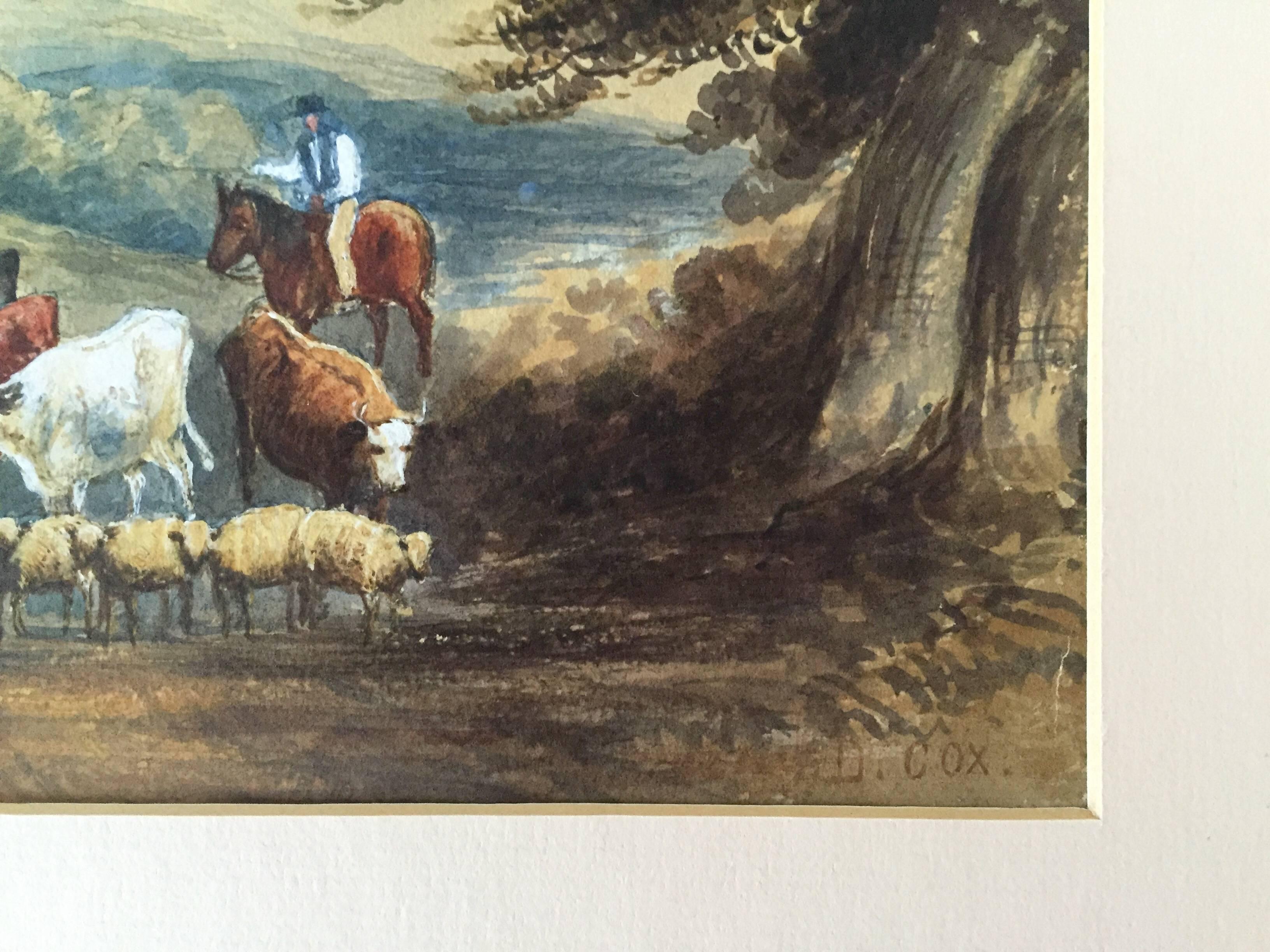 David Cox the Younger, English Landscape with Cattle, Watercolor For ...