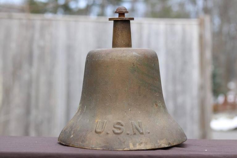 Heavy Bronze US Navy Bell at 1stDibs | royal navy ships bells for sale ...