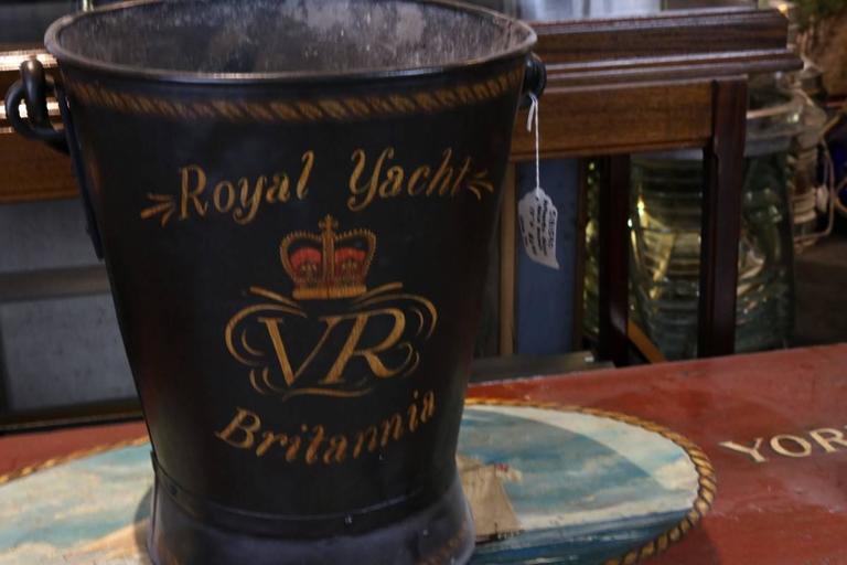 Authentic Ship's Deck Bucket, Britannia For Sale at 1stDibs