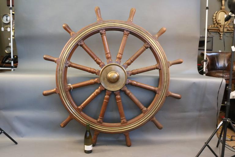 12-Spoke Varnished Ship's Wheel For Sale at 1stDibs