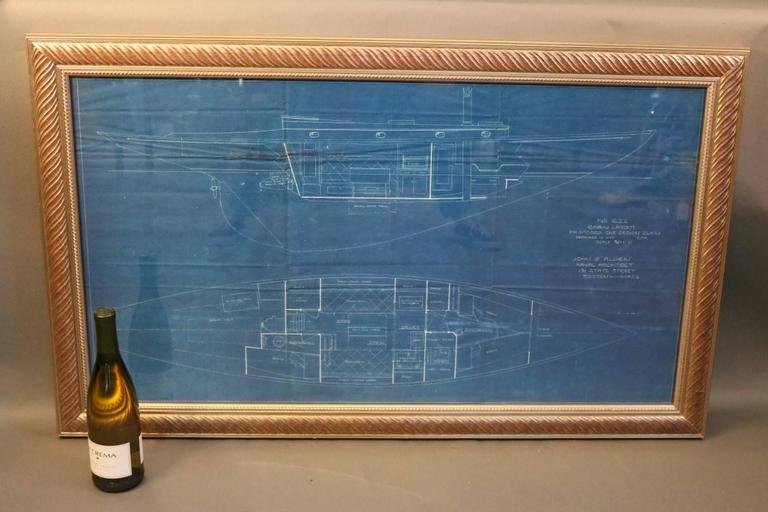 John Alden One Design Class Blueprint For Sale at 1stDibs