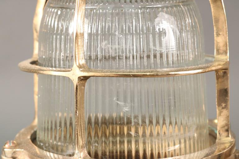 Pair of Solid Brass Pier Lights For Sale at 1stDibs