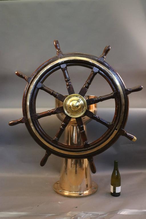 Ship's Wheel on Stand at 1stDibs | ships wheel stand, ship wheel stand ...
