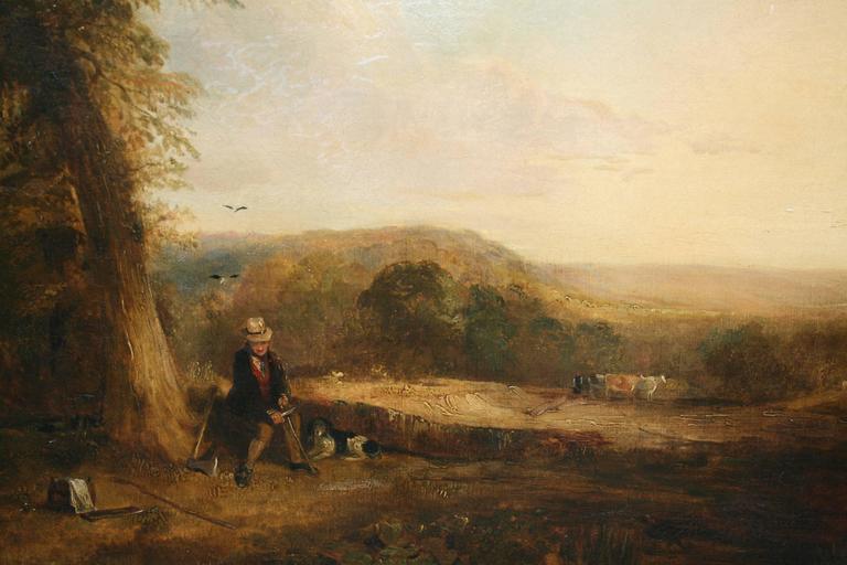 Fine Romantic 18th Century Landscape Painting at 1stDibs