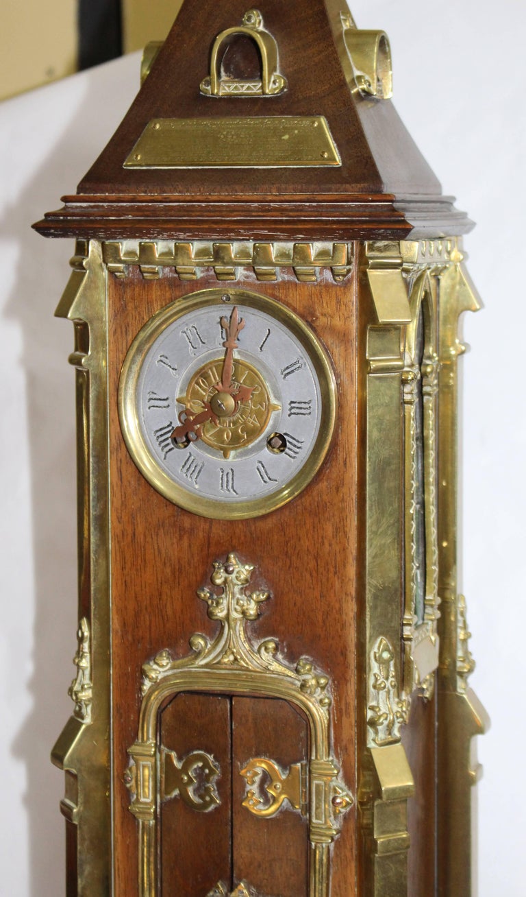 19th Century Arts and Crafts Church Style Clock Dated 1886 at 1stDibs