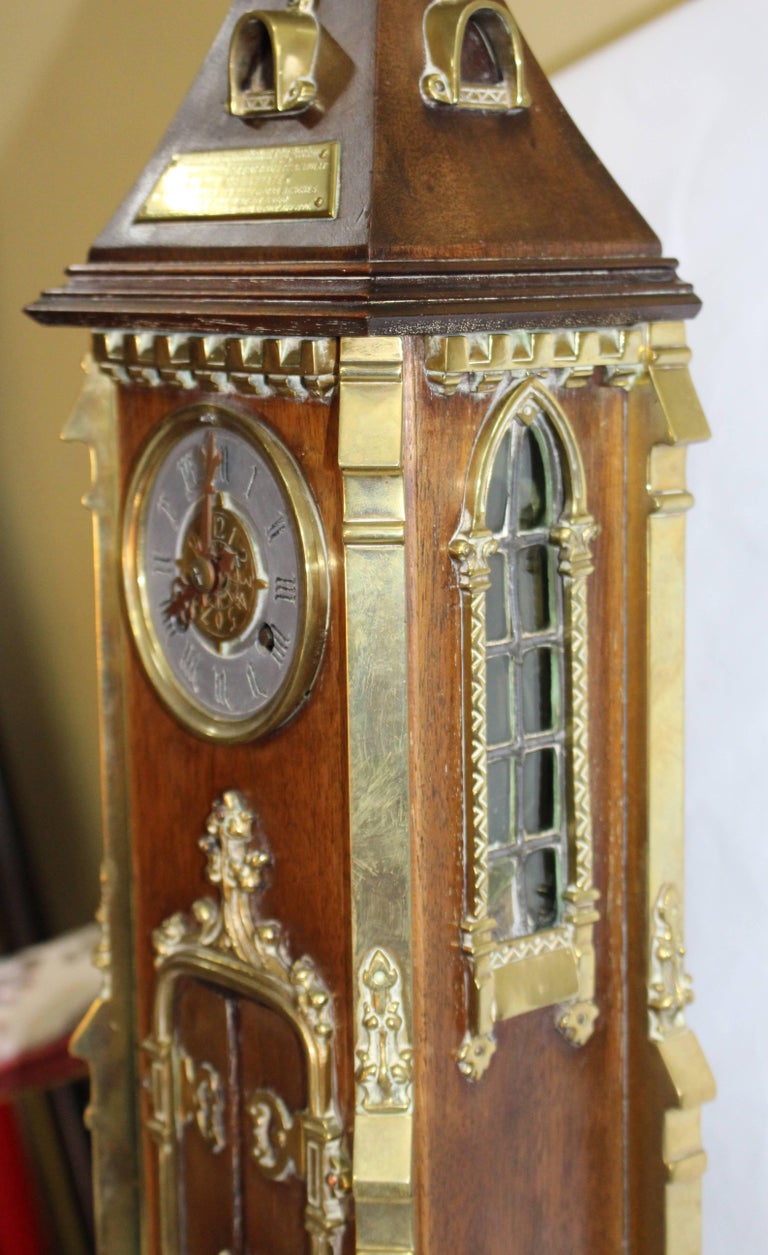 19th Century Arts and Crafts Church Style Clock Dated 1886 at 1stDibs
