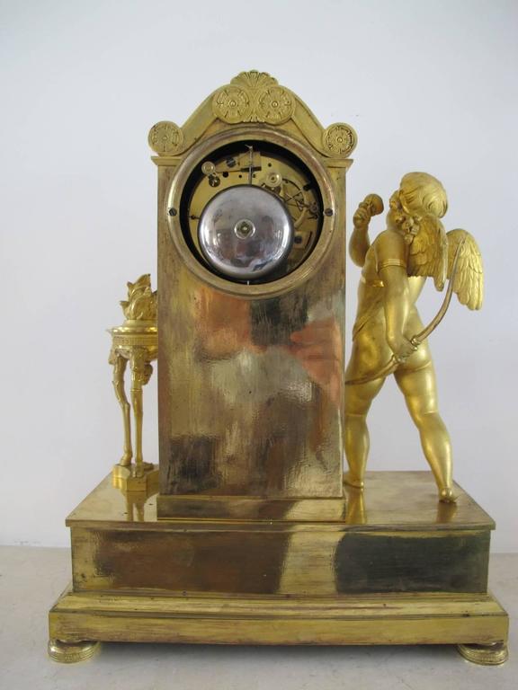Fire Gilded Empire Mantelclock by Lepine For Sale at 1stDibs | fire ...