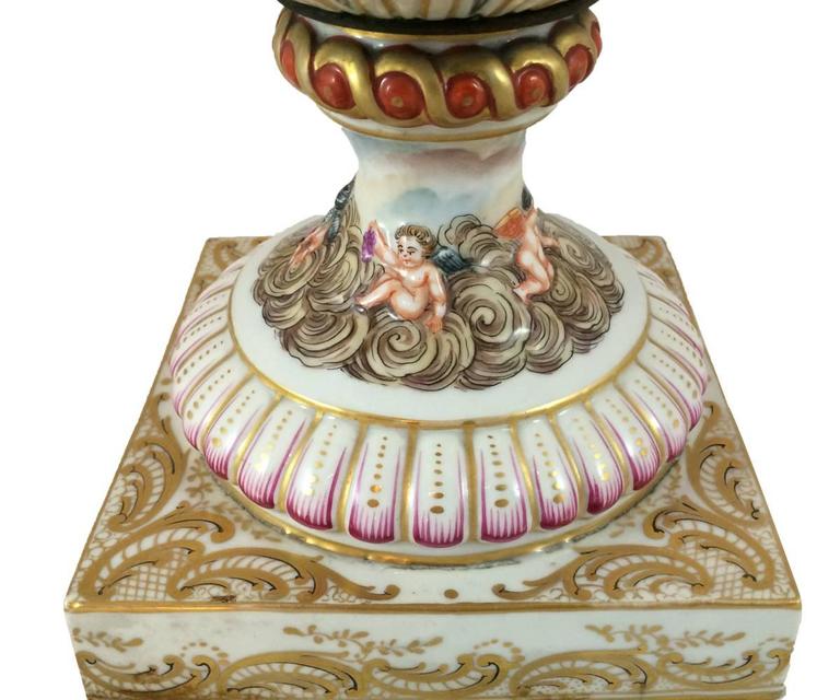 Antique Capodimonte Hand-Painted Urn with Lid at 1stDibs | capodimonte ...