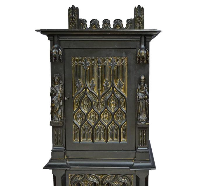 Antique Gothic Style Small Cabinet at 1stDibs | antique gothic furniture