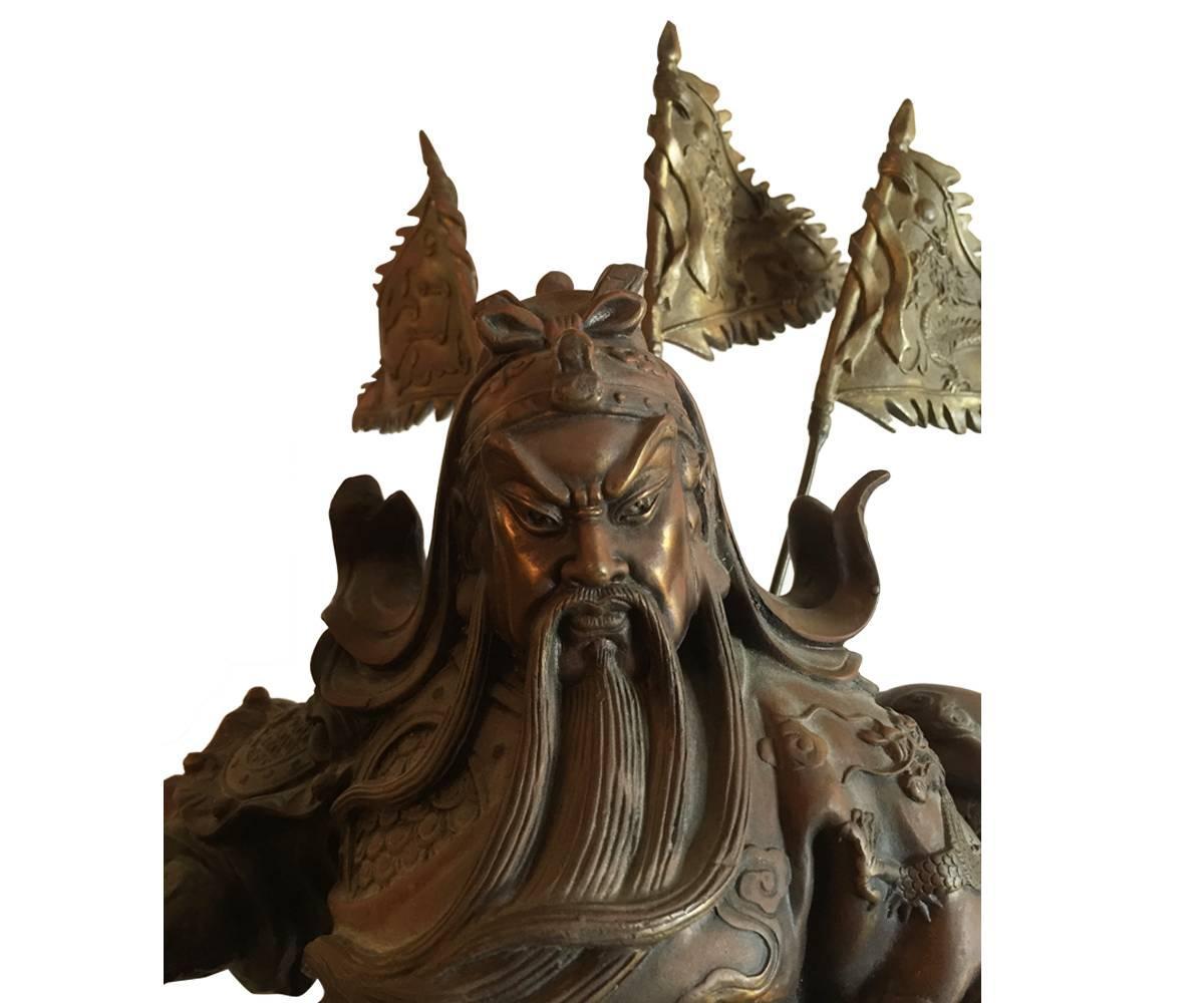 Antique Chinese bronze Guan Yu " God Of War" For Sale at 1stdibs