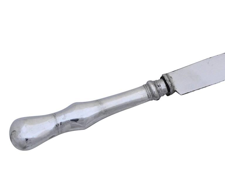 Antique Medieval Style Silver 24 Piece Flatware Set by S Politzer and ...