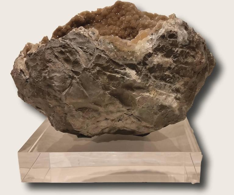 Large Agate Geode on Lucite Base For Sale at 1stDibs