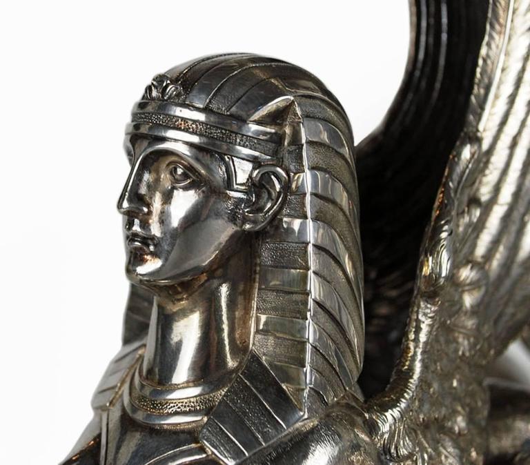 Paul Storr Sterling Silver Centerpiece Sphinx Egyptian, circa 1820 For ...