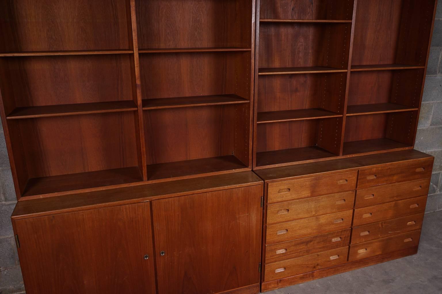 Large Danish Bookcase Designed by Børge Mogensen For Sale at 1stDibs