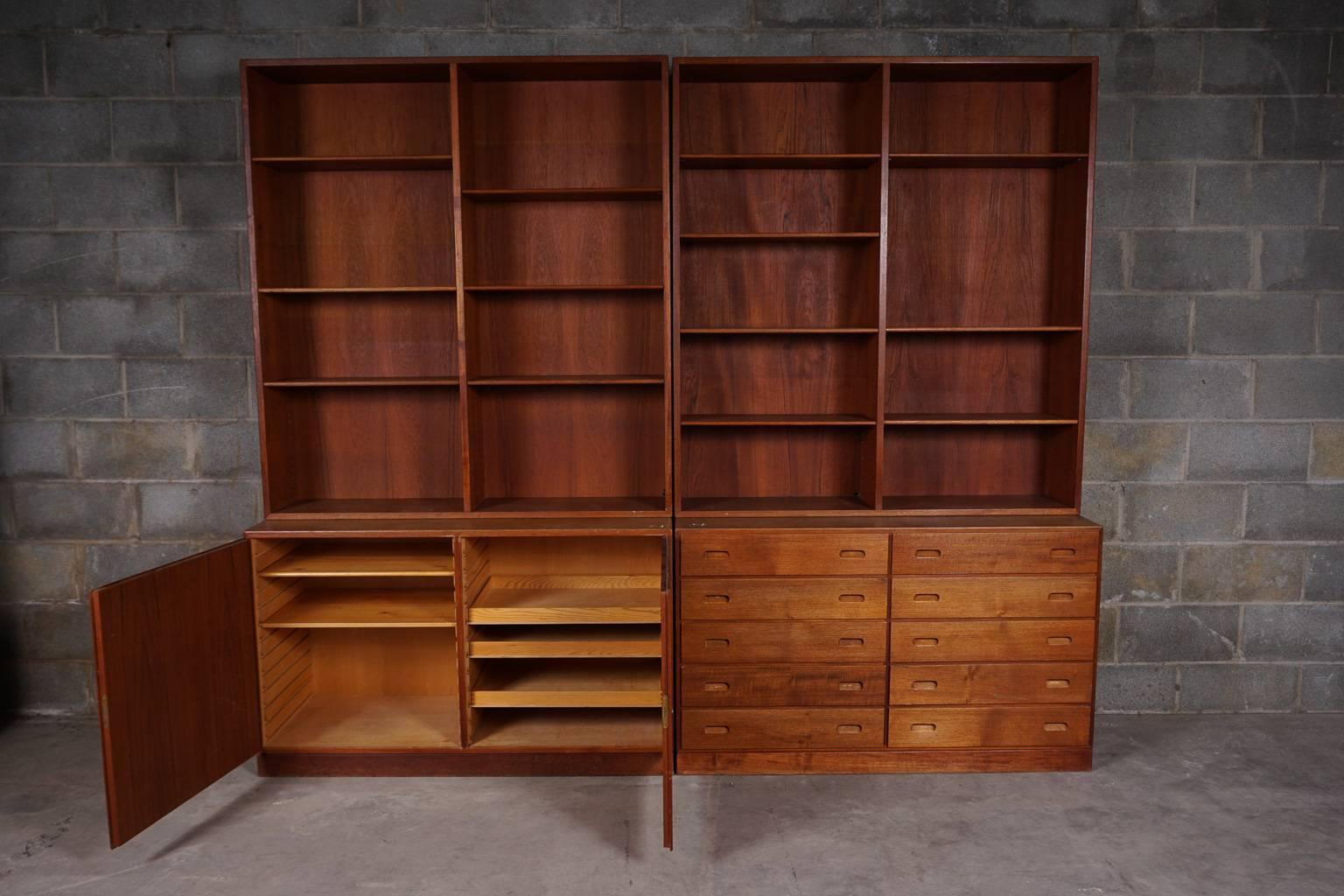 Large Danish Bookcase Designed by Børge Mogensen For Sale at 1stDibs