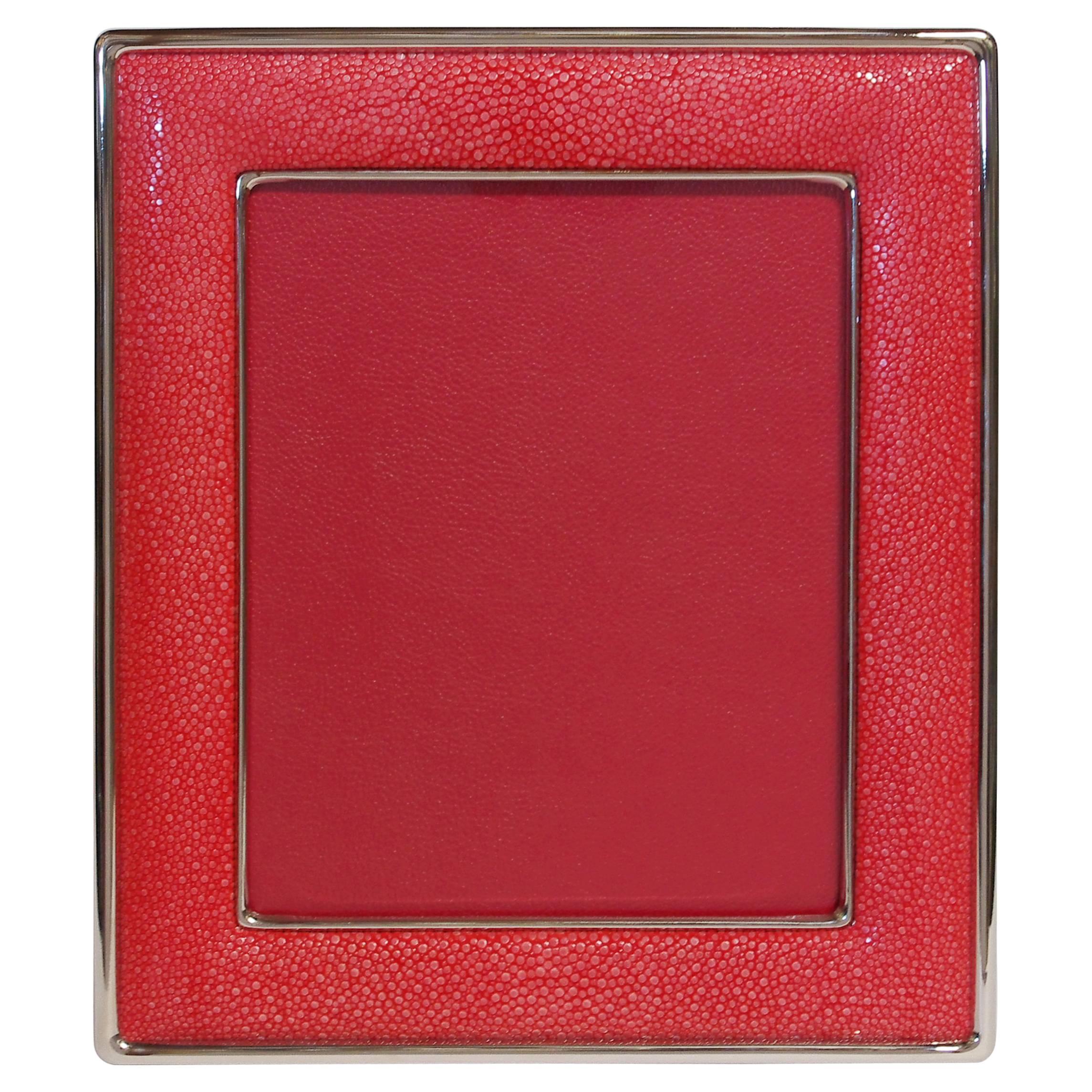 Embossed Alligator or Crocodile Leather Photo or Picture Frame, Pair ...