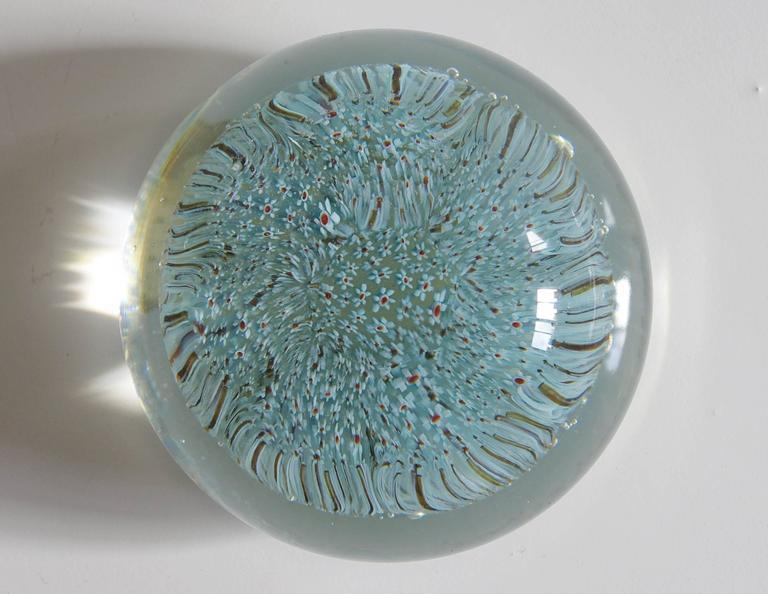 Collection of Eight Italian Murano Glass Millefiori Paperweights at 1stDibs