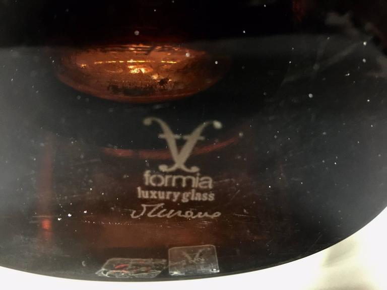 Italian Brown Murano Glass Vase by Formia at 1stDibs