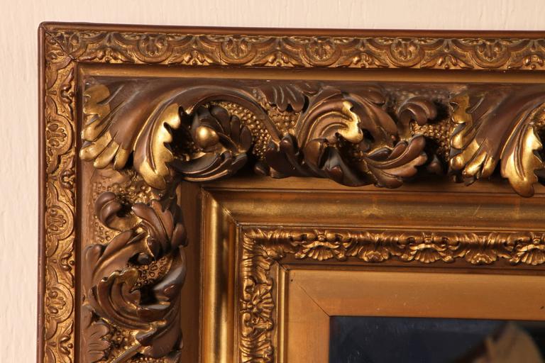 Ornate Gold Leaf Mirror with Acanthus Carving For Sale at 1stDibs
