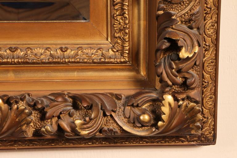 Ornate Gold Leaf Mirror with Acanthus Carving For Sale at 1stDibs