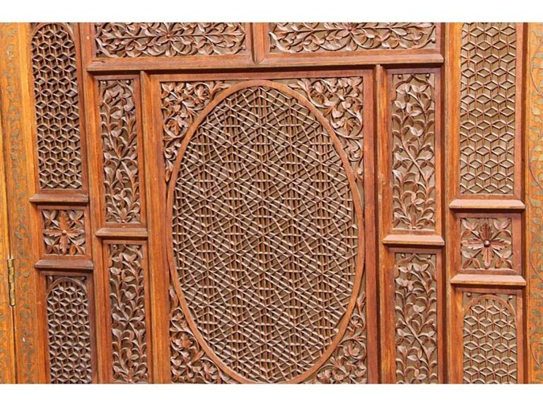 Unusual and Fine Moroccan Antique Four-Panel Screen at 1stDibs