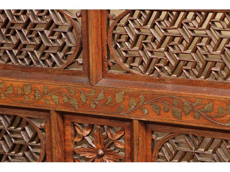 Unusual and Fine Moroccan Antique Four-Panel Screen at 1stDibs